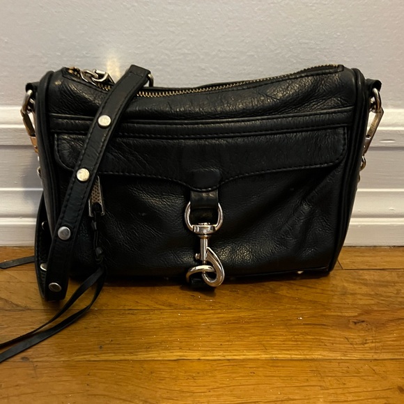 Rebecca Minkoff | Bags | Rebecca Minkoff Mini Mac Black Leather Purse ...